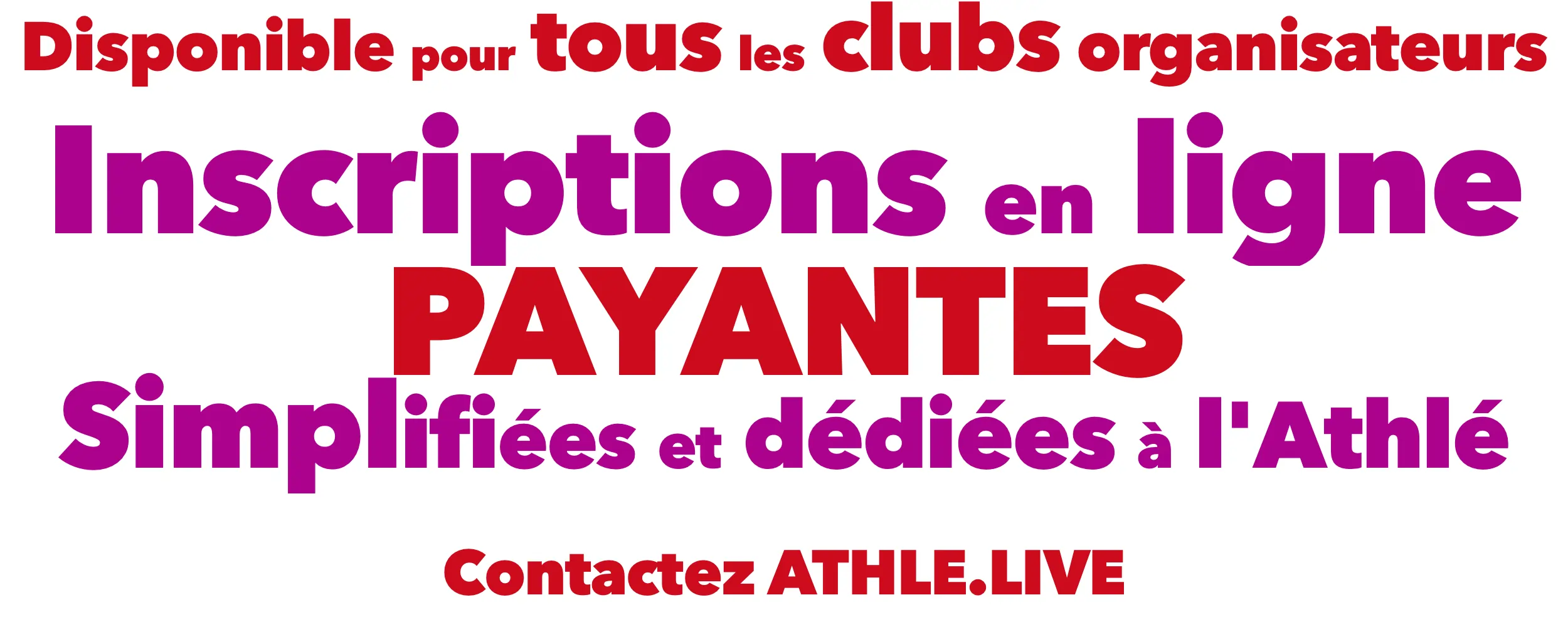 Athle.live inscriptions et résultats